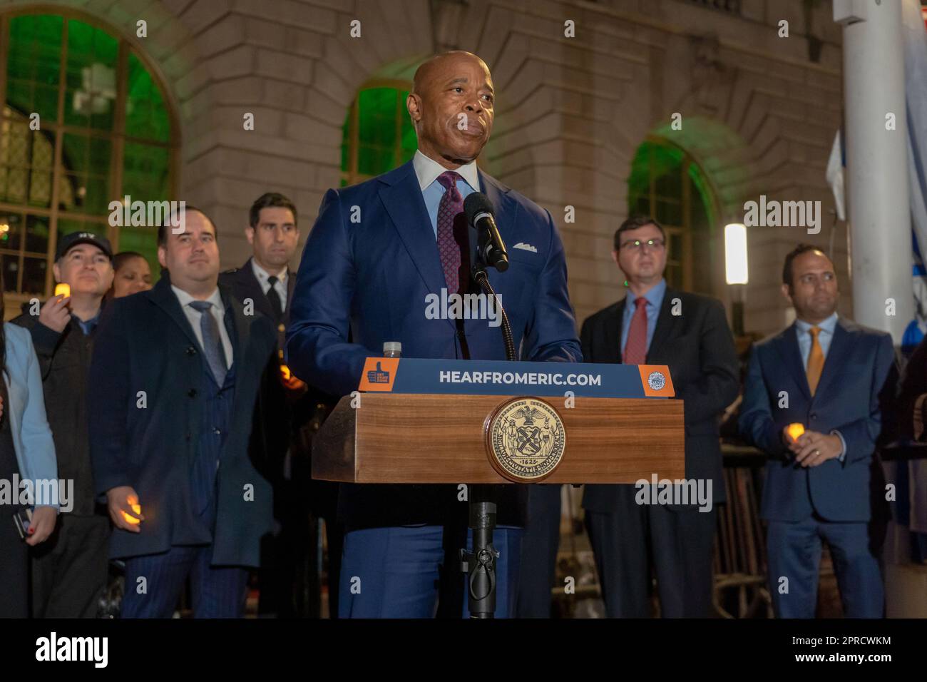 New York, United States. 26th Apr, 2023. New York City Mayor Eric Adams ...
