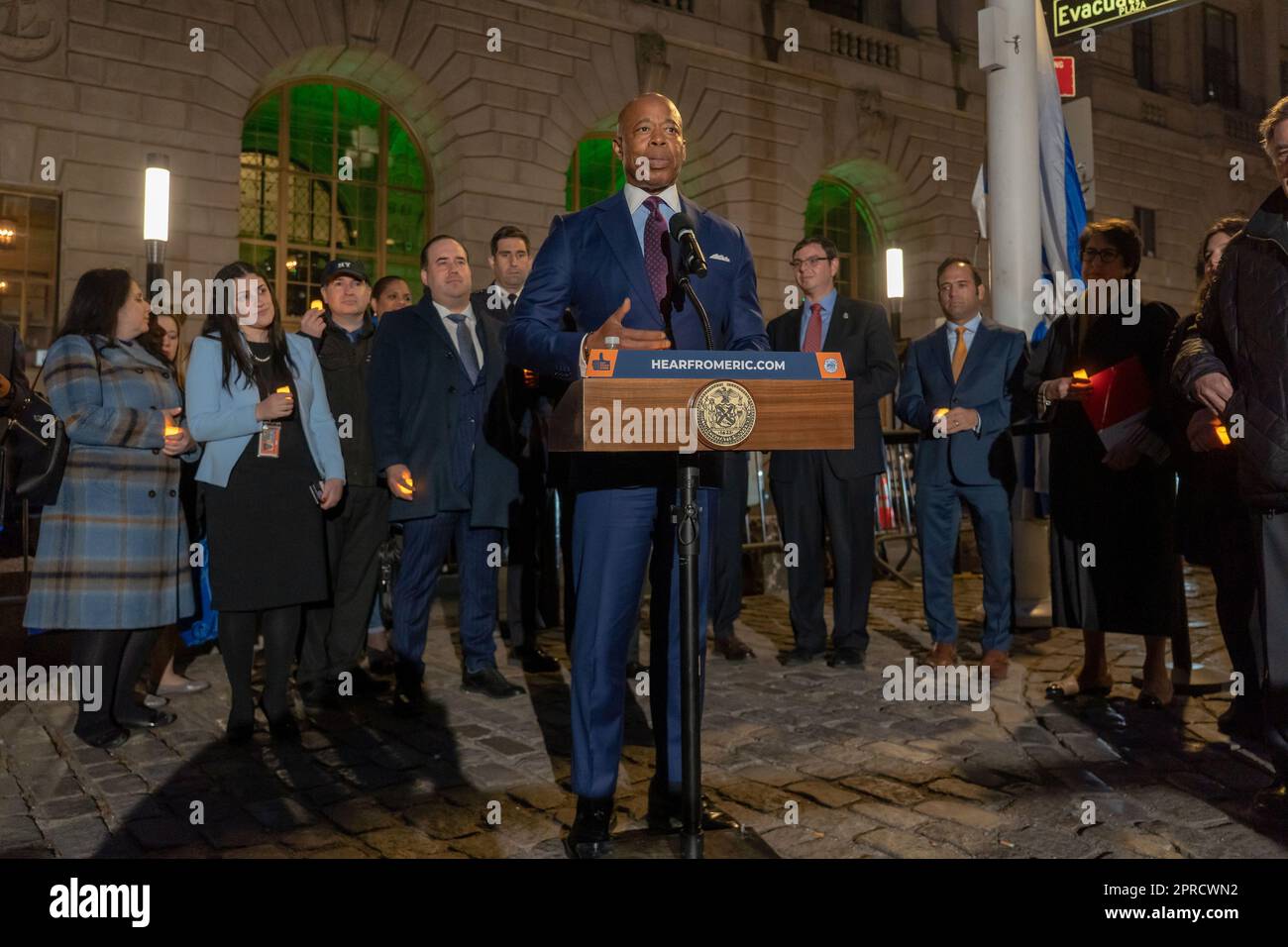 New York, United States. 26th Apr, 2023. New York City Mayor Eric Adams ...