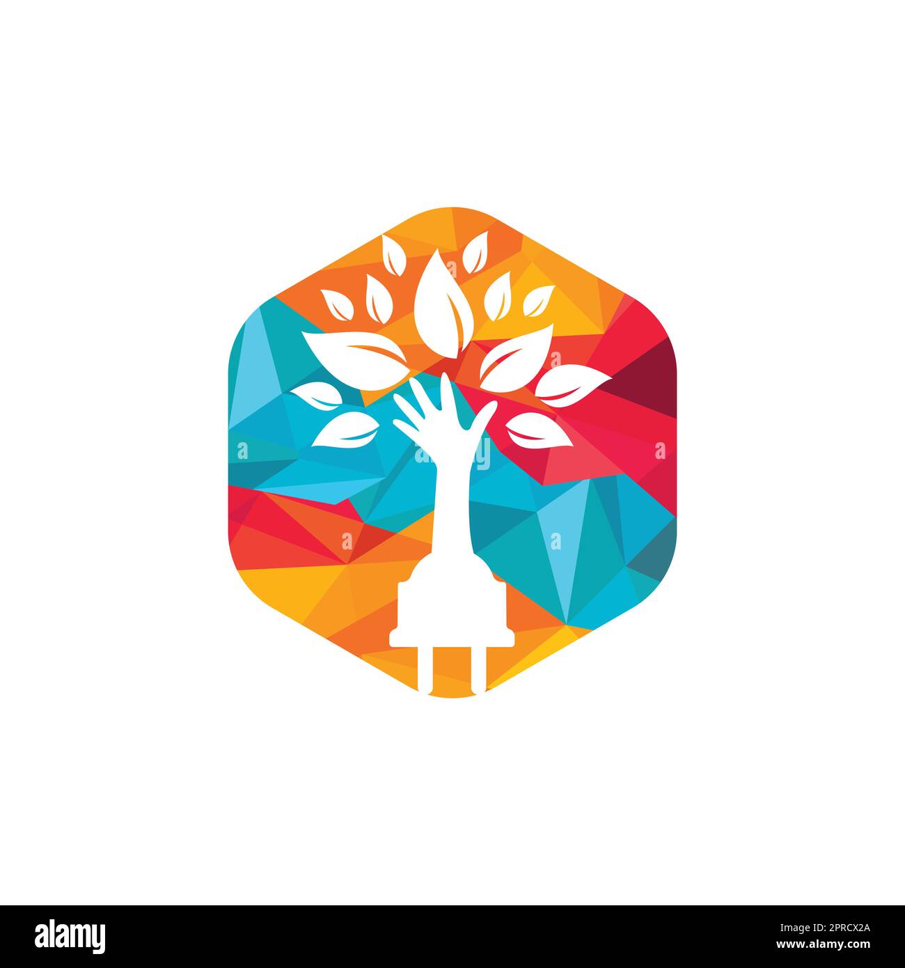 Electric cord and hand tree vector logo design Stock Vector Image & Art ...