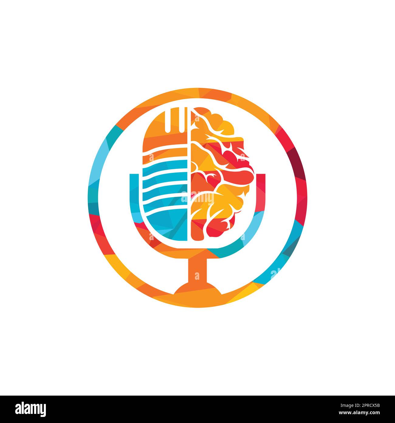 Brain podcast logo design. Broadcast entertainment business logo ...