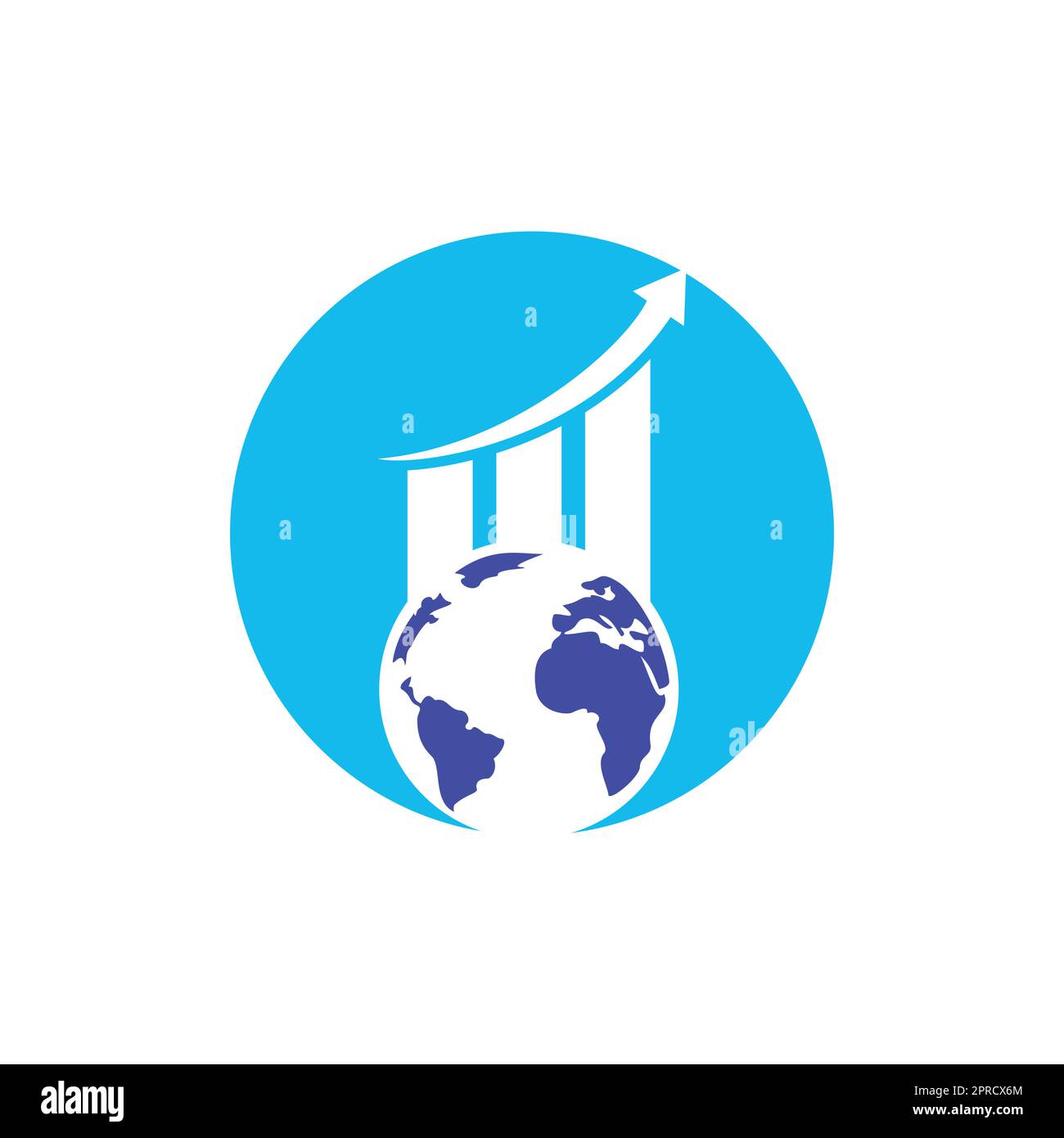 World Stats vector logo design template. World finance logo design ...