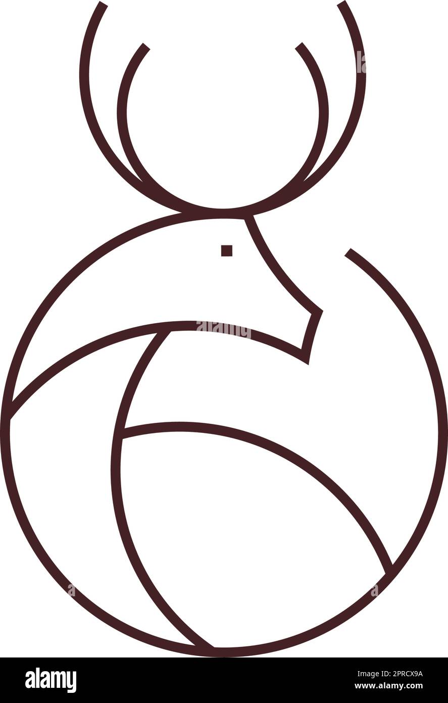 Stag icon logo design illustration Stock Vector Image & Art - Alamy