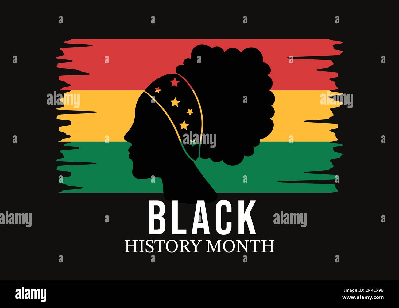 Black History Month Template Hand Drawn Cartoon Flat Background ...