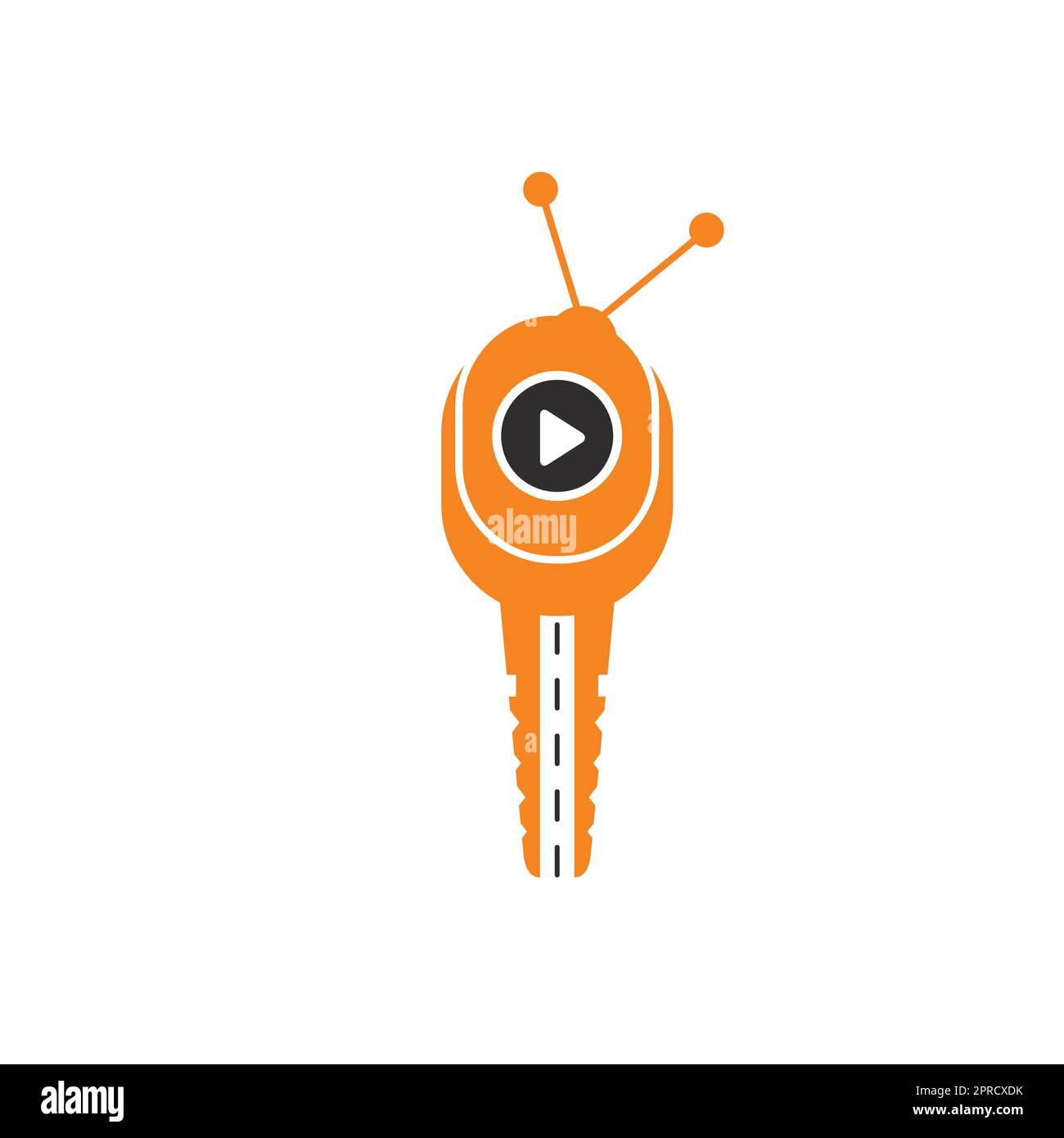 Drive tv vector logo design template. Road and key with tv icon design ...