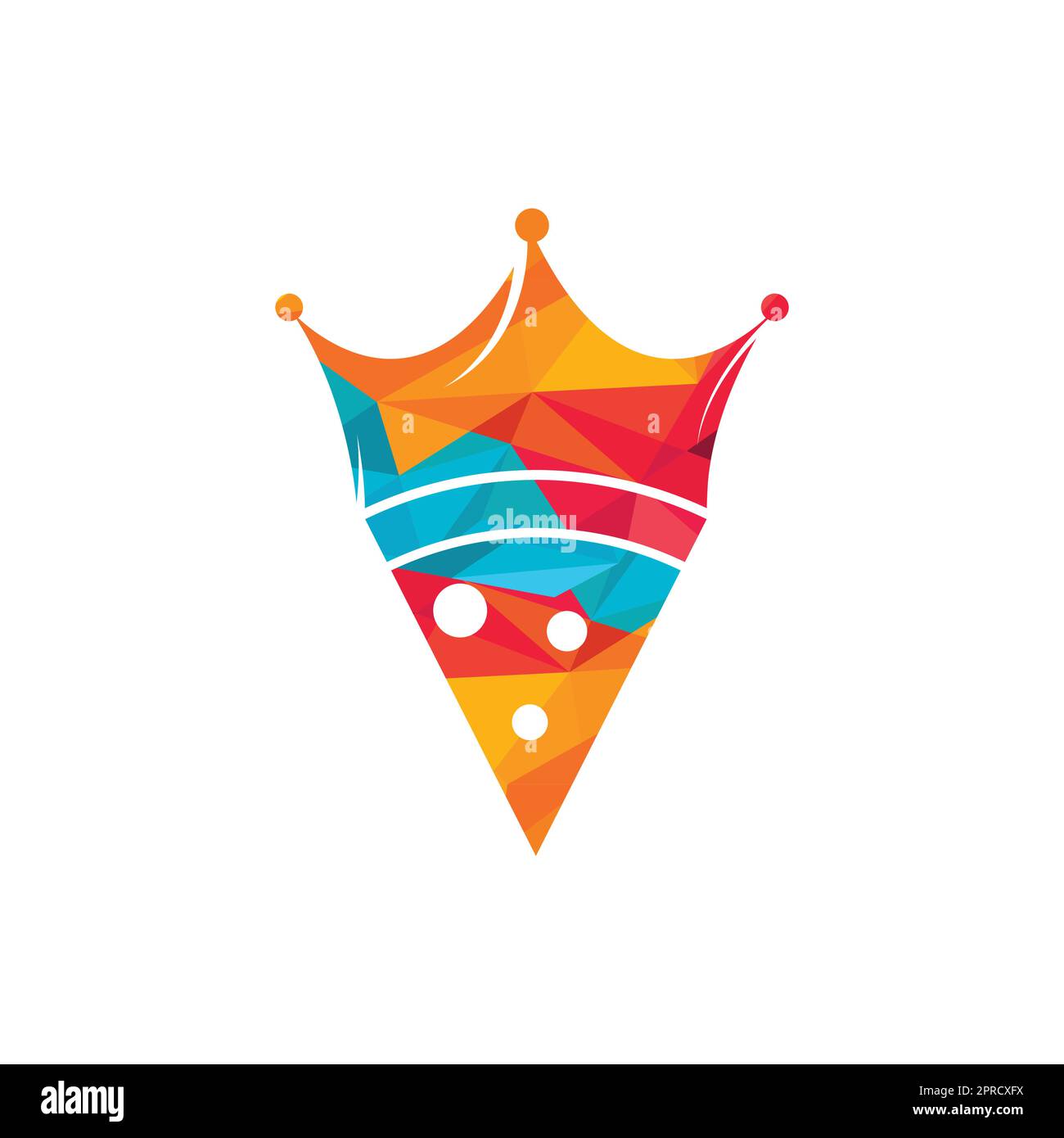 Pizza king vector logo design template. Crown and pizza slice icon ...