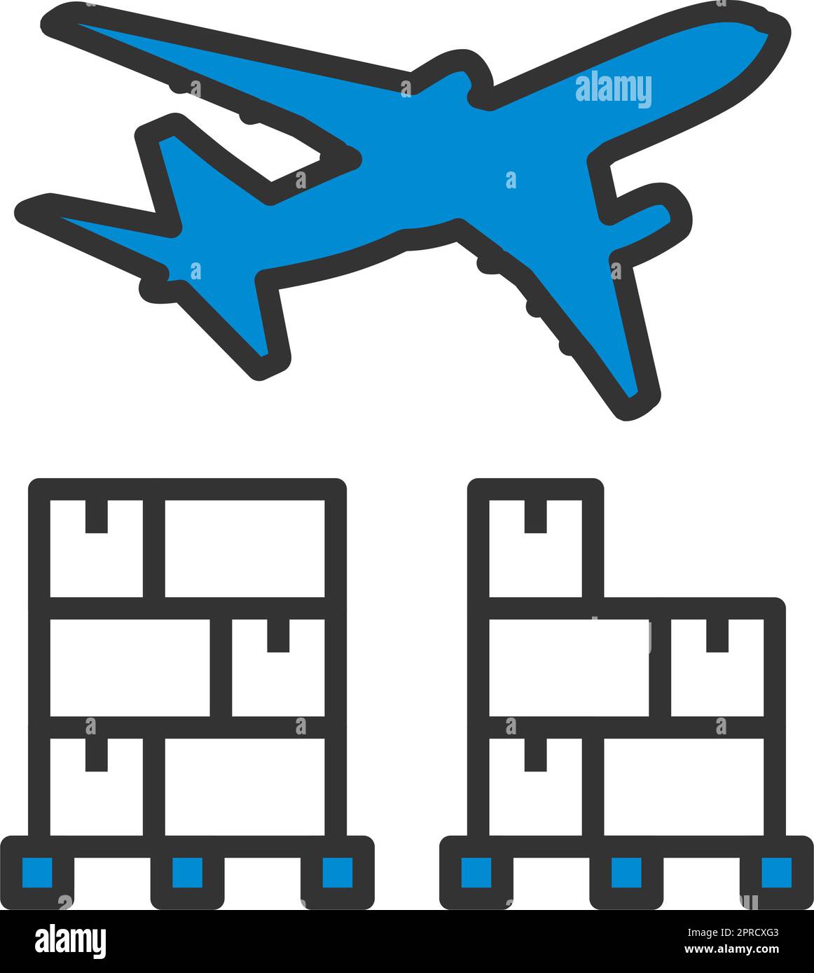 White cardboard boxes on pallet Stock Vector Images - Alamy