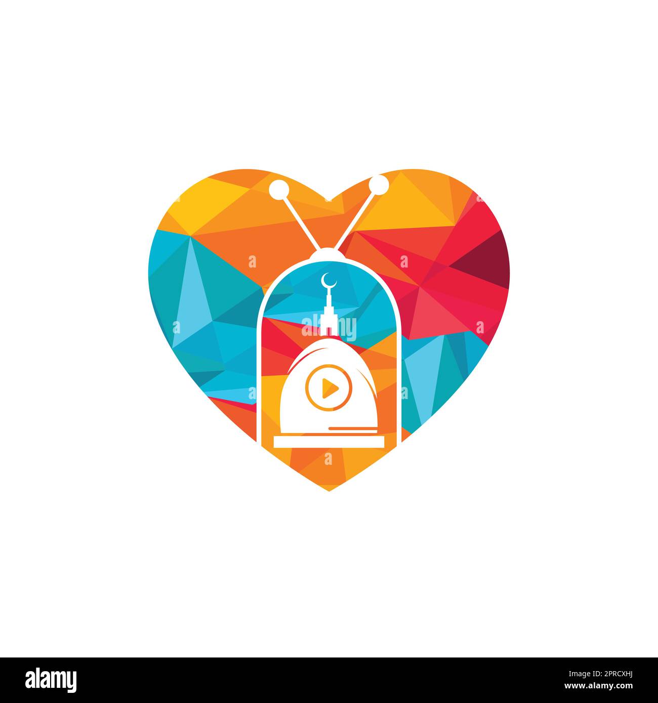 Muslim tv vector logo design template. Islamic media logo concept Stock ...