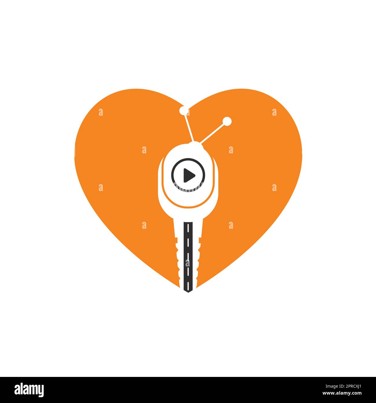 Drive tv vector logo design template. Road and key with tv icon design ...