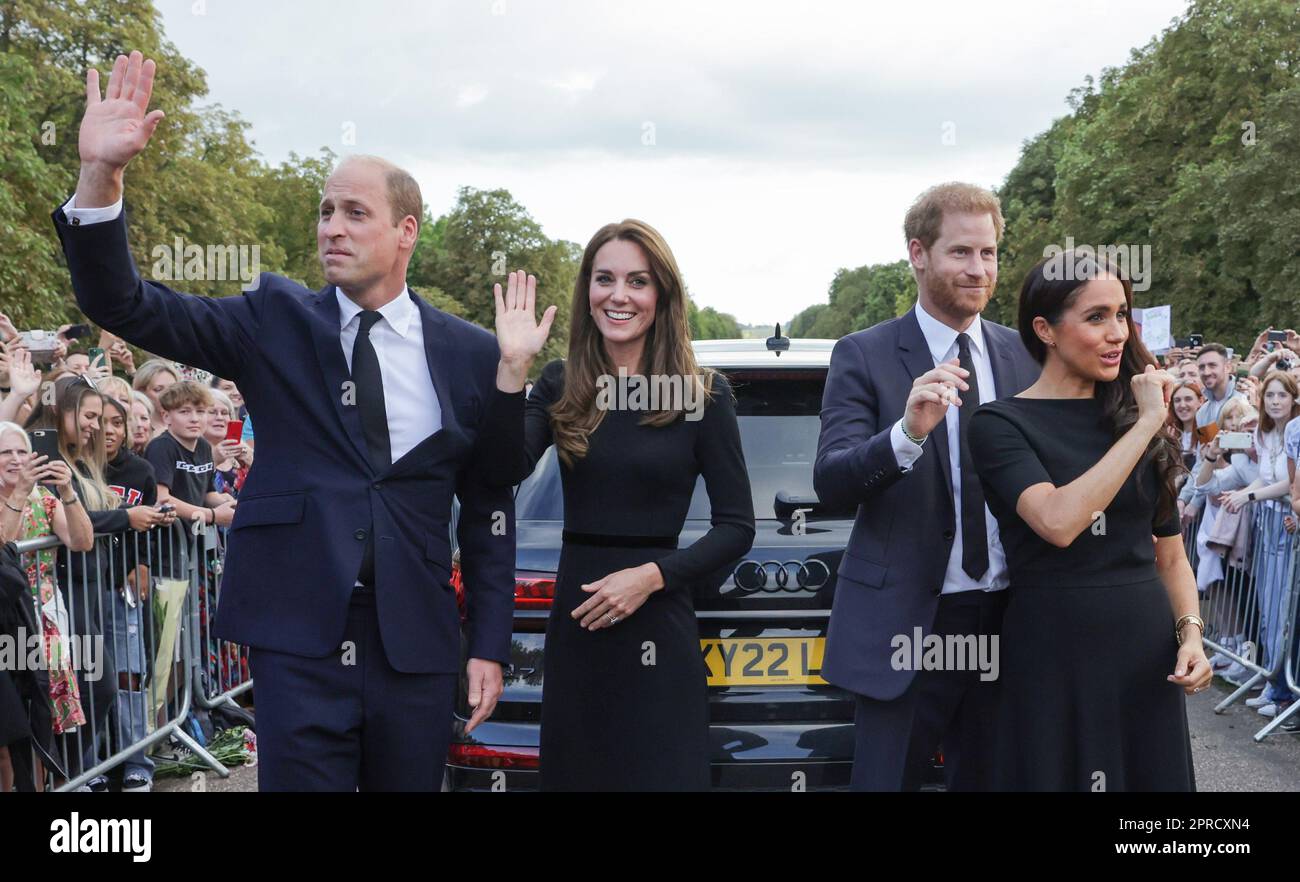 File photo dated 10/09/22 of The Prince and Princess of Wales and the ...