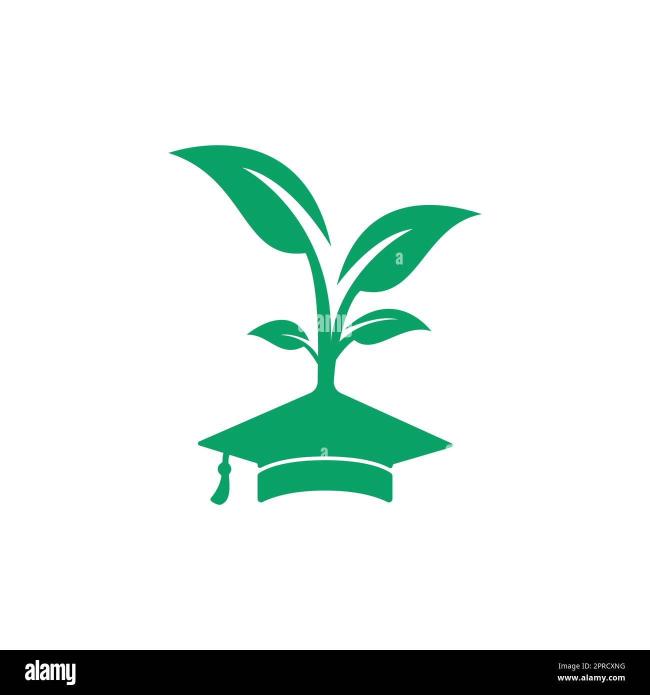 Creative modern nature Education logo design. Graduation cap and tree ...