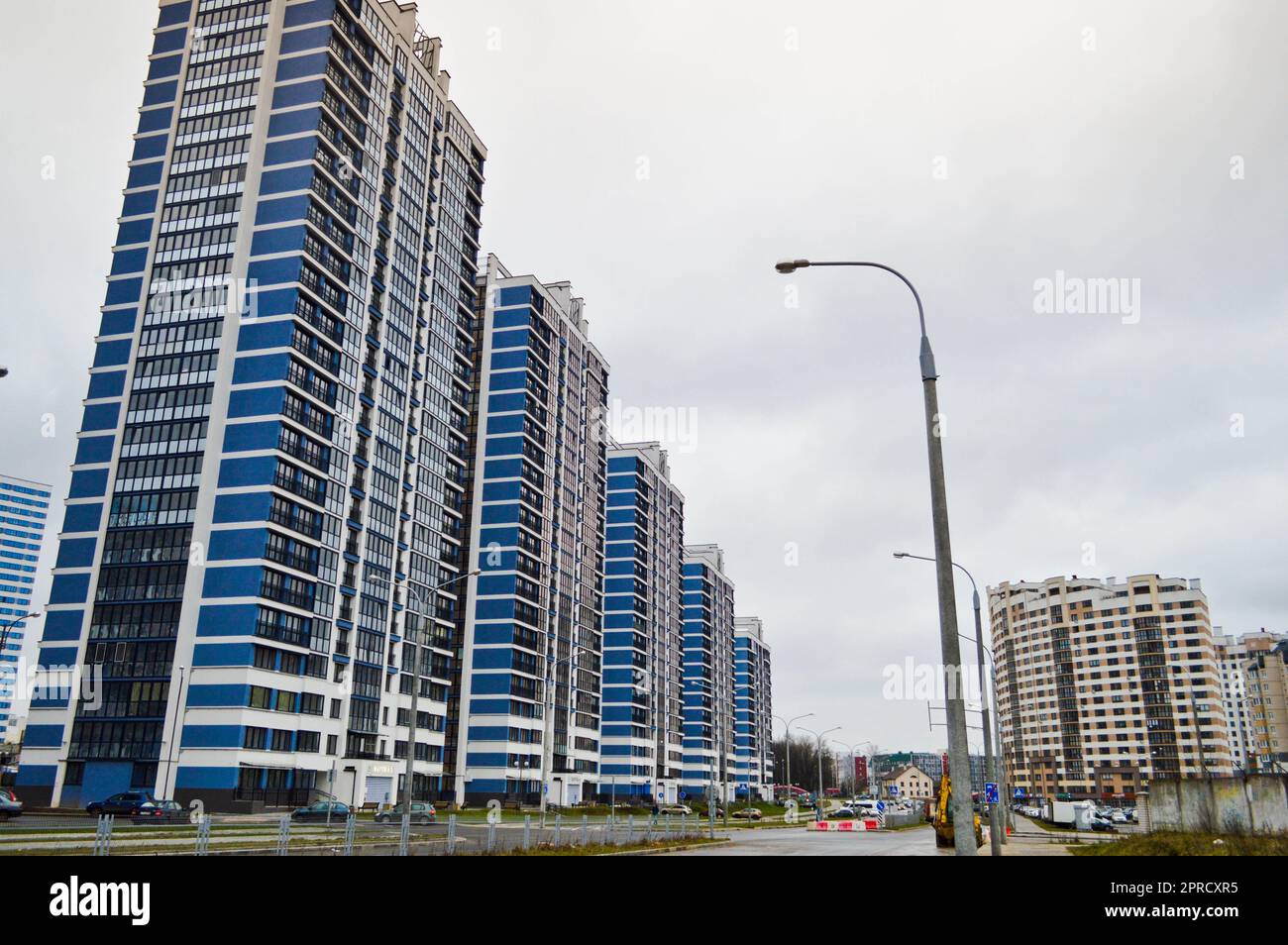 New modern tall blue glass multi-storey comfortable urban monolithic ...