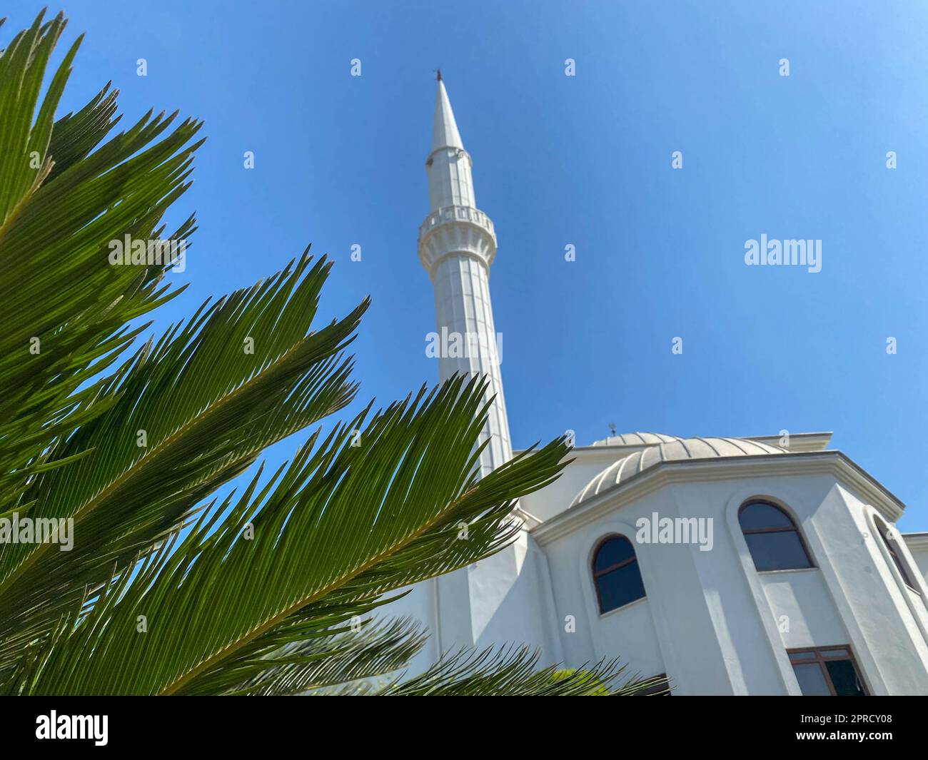 Islamic mosque new modern white arabic large muslim for prayers with a ...