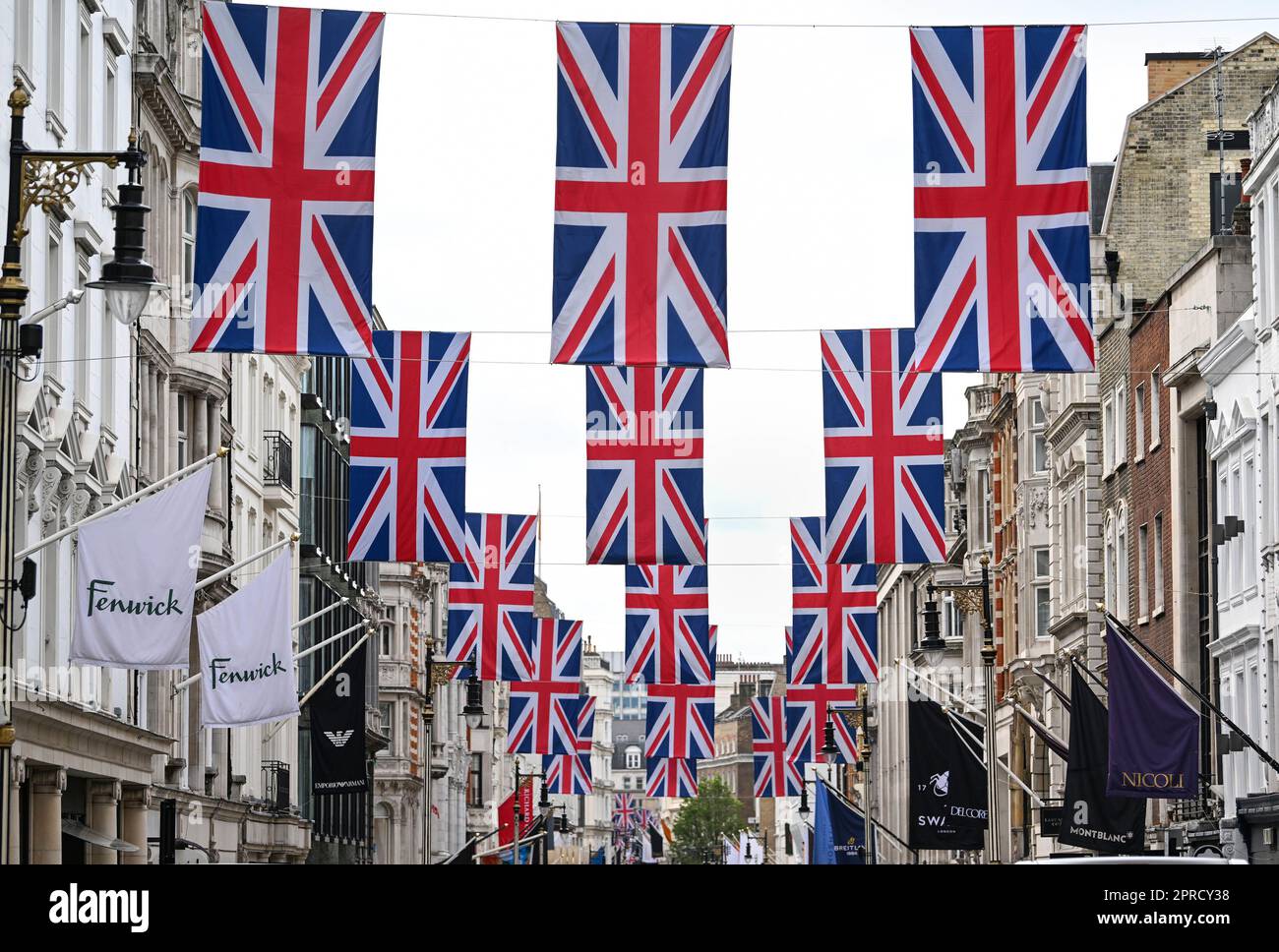 EDITORIAL USE ONLY A view of Bond Street as it is decorated with 247 ...