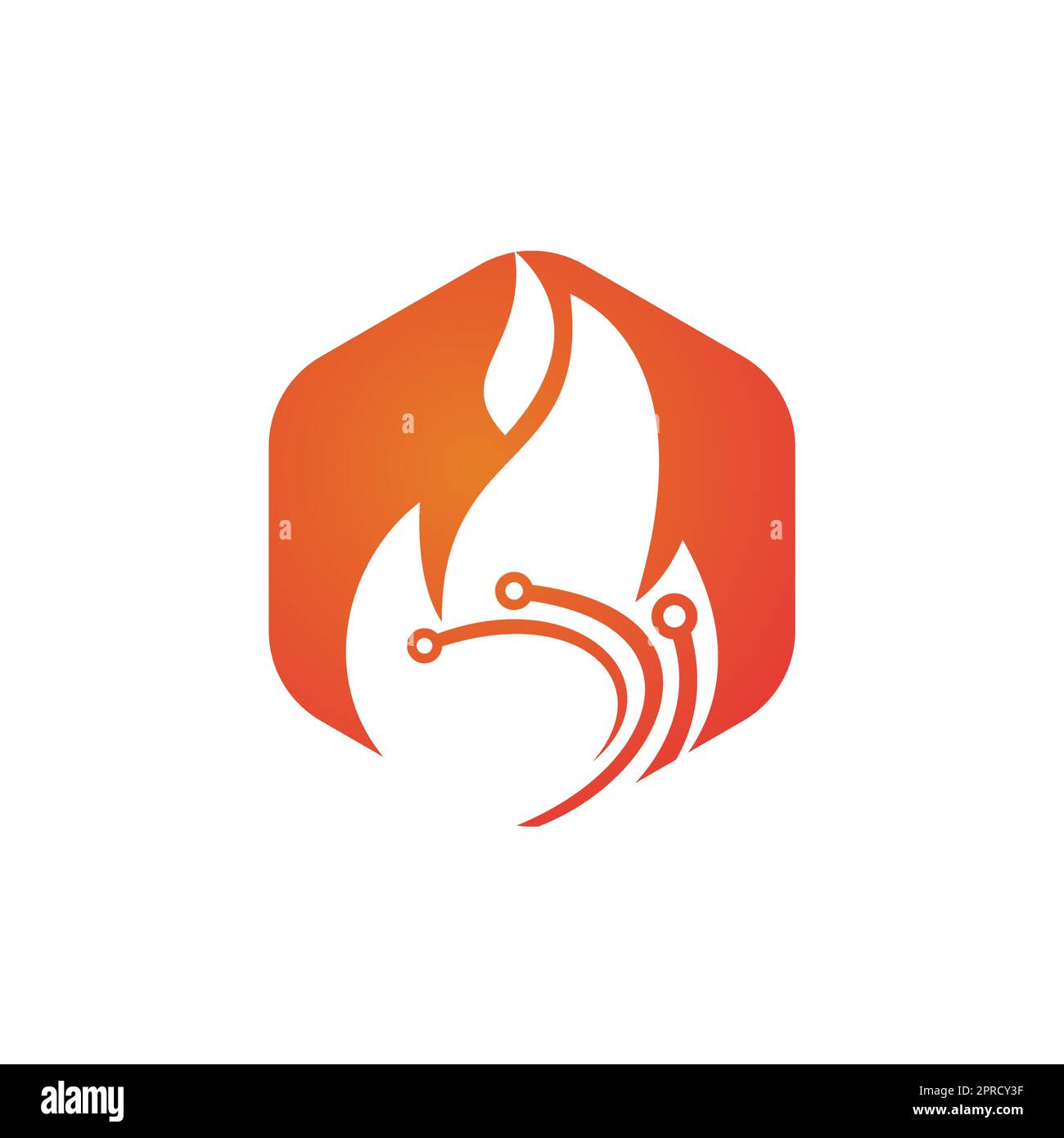 Hot Technology vector logo design. Fire and technology logo concept ...
