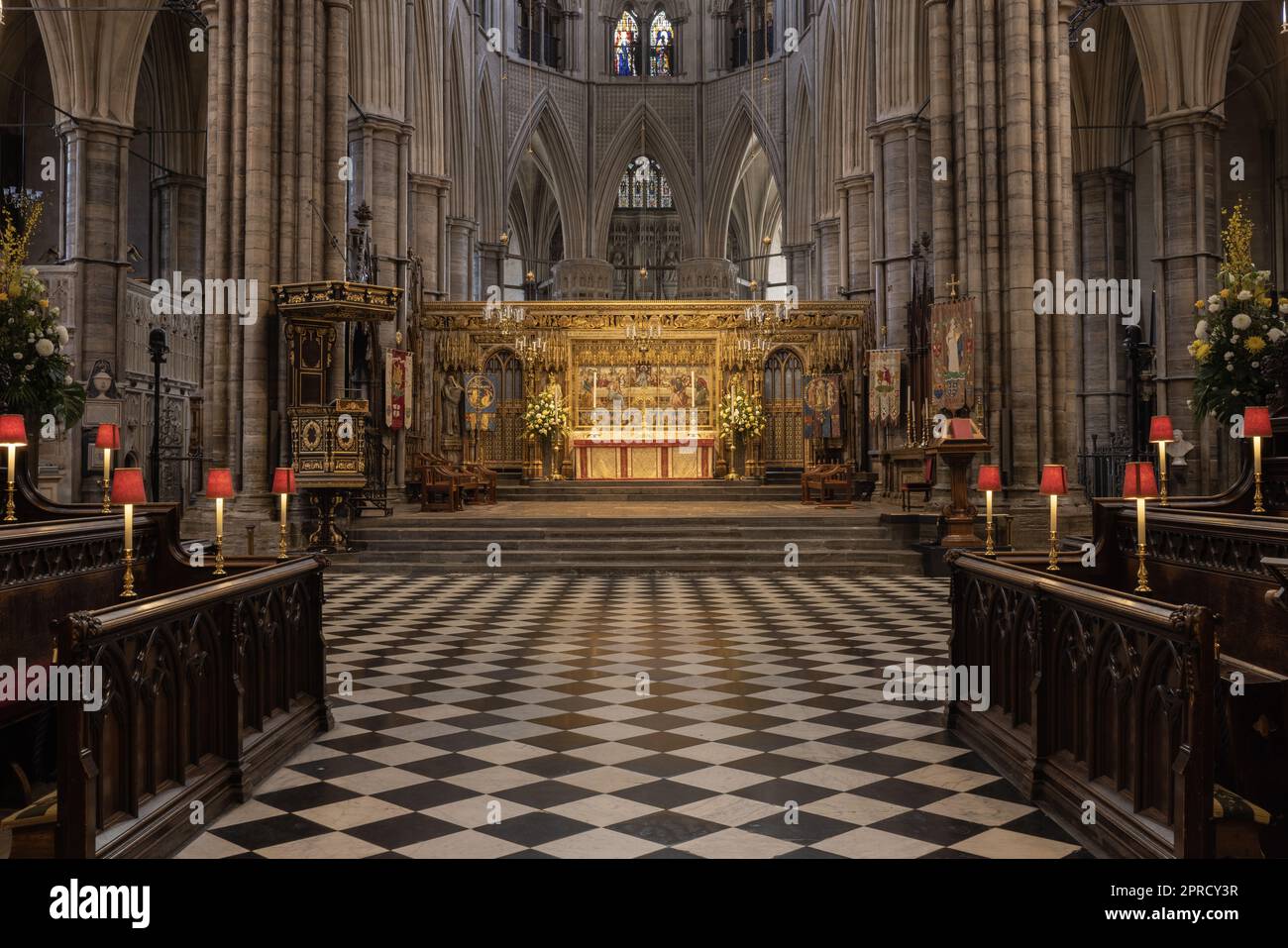 File photo dated 12/04/23 of a general view inside Westminster Abbey in ...