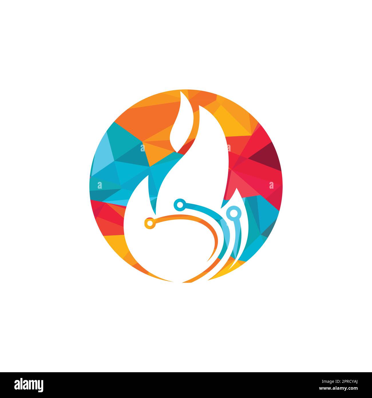 Hot Technology vector logo design. Fire and technology logo concept ...