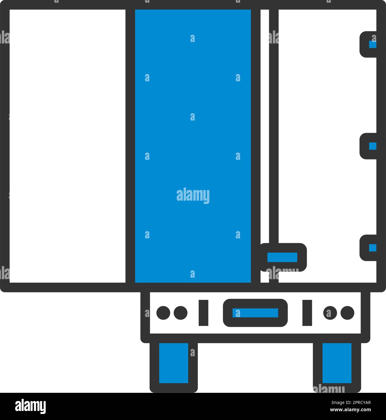 Semi truck rear view Stock Vector Images - Alamy