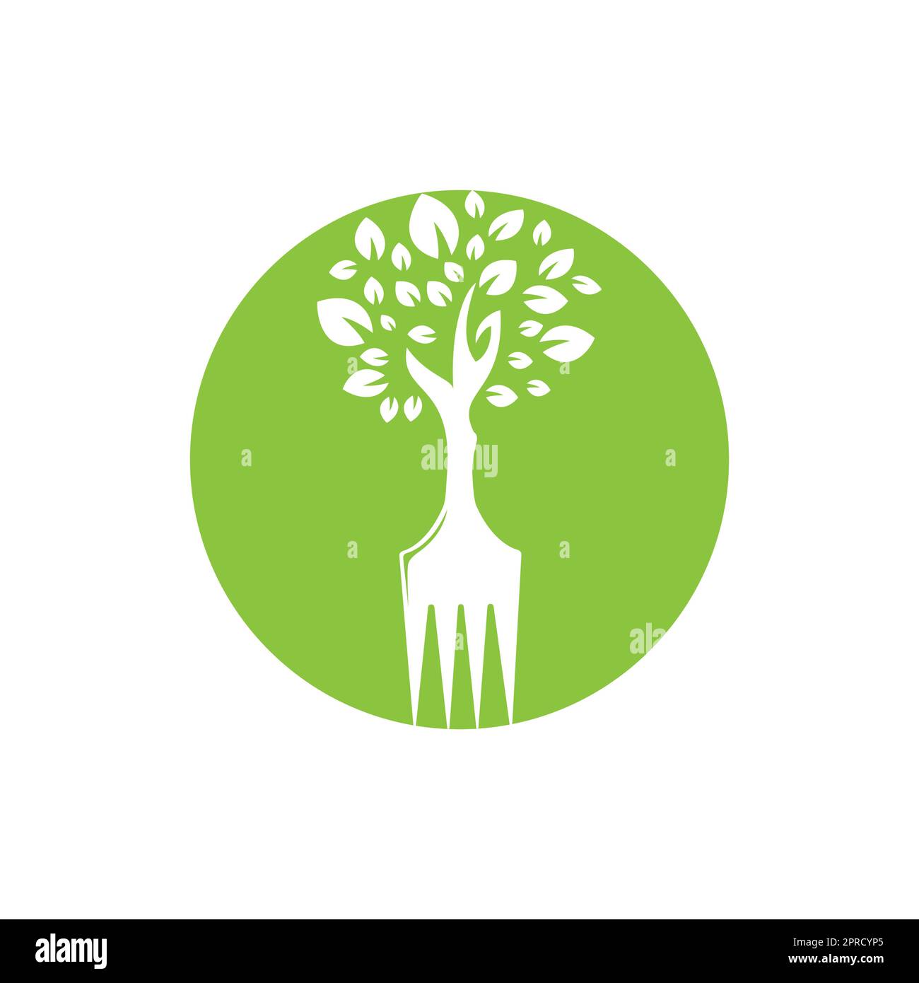 Fork tree vector logo design. Restaurant and farming logo concept Stock ...
