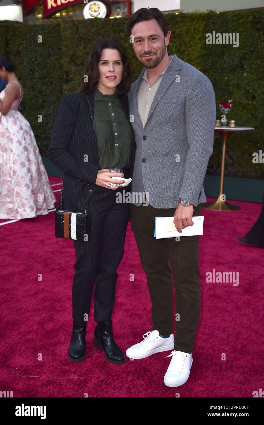 Neve Campbell and JJ Feild arrive at the Los Angeles premiere of "Queen ...