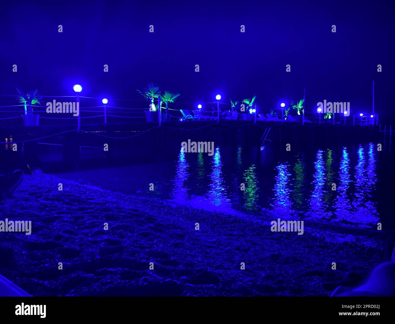 Nightfall by the Sea Path to the Night Stock Photo - Alamy