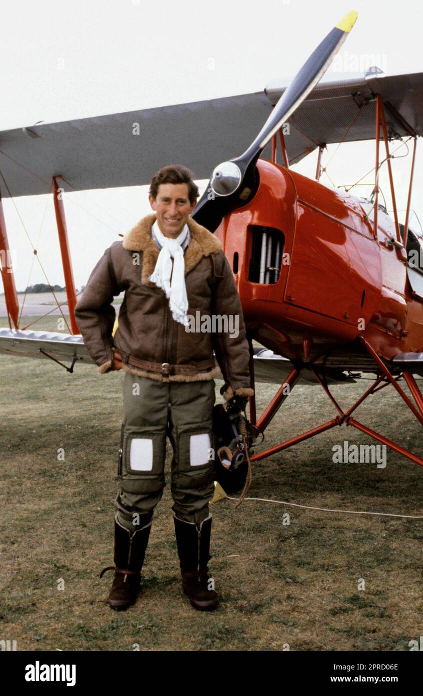 File photo dated 30/07/79 of the Prince of Wales in a Biggles-style ...