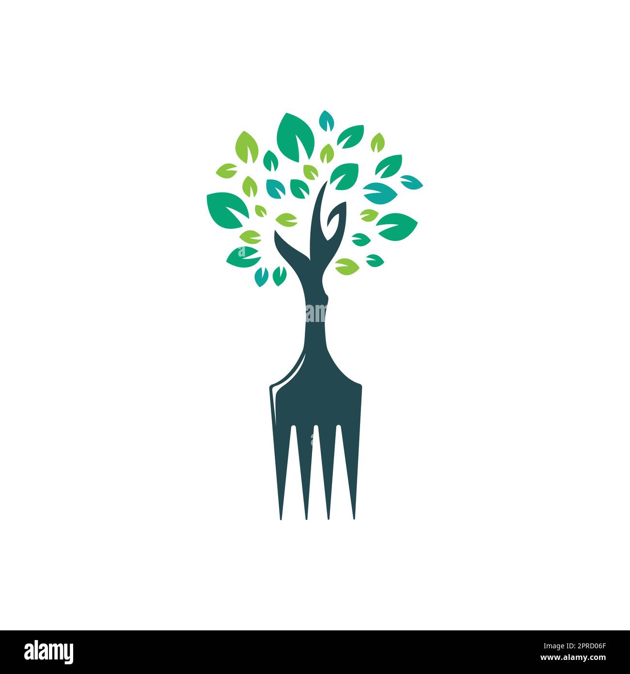Fork tree vector logo design. Restaurant and farming logo concept Stock ...