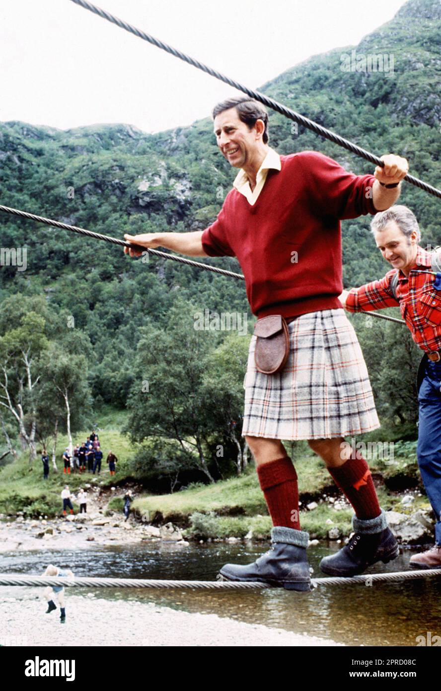 File photo dated 18/08/87 of the Prince of Wales negotiating a 2 inch ...