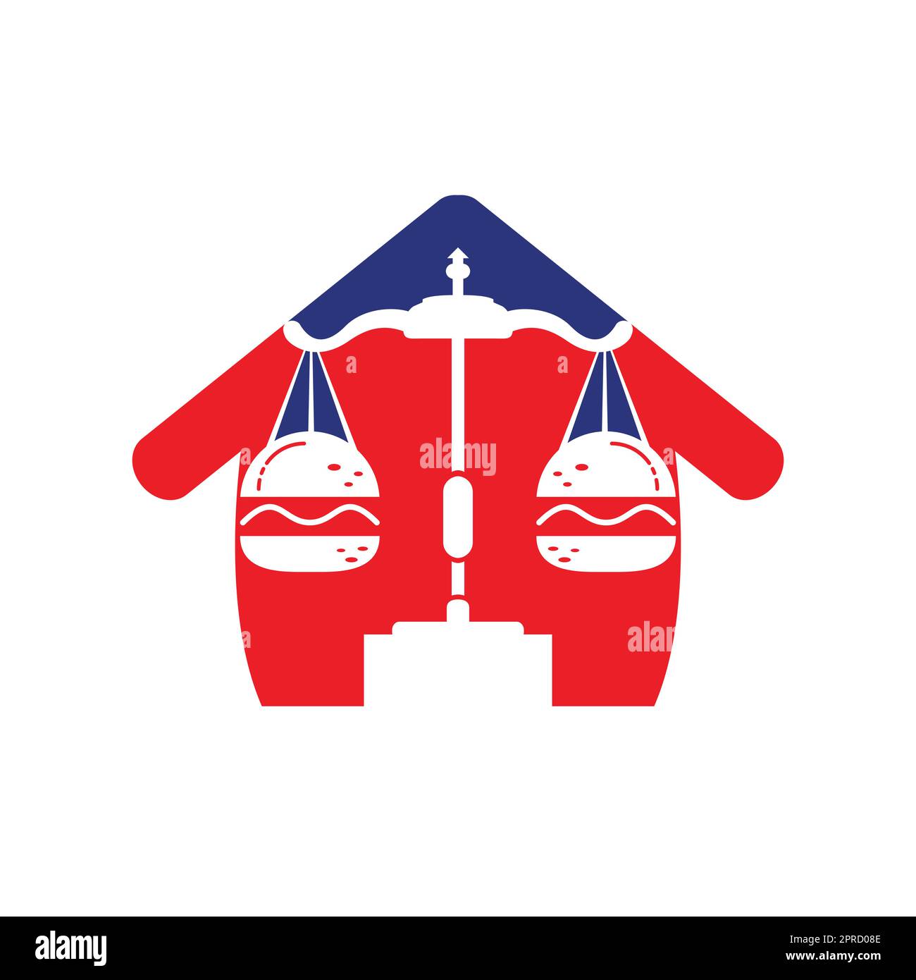 Food law vector logo design template. Law balance and burger icon ...