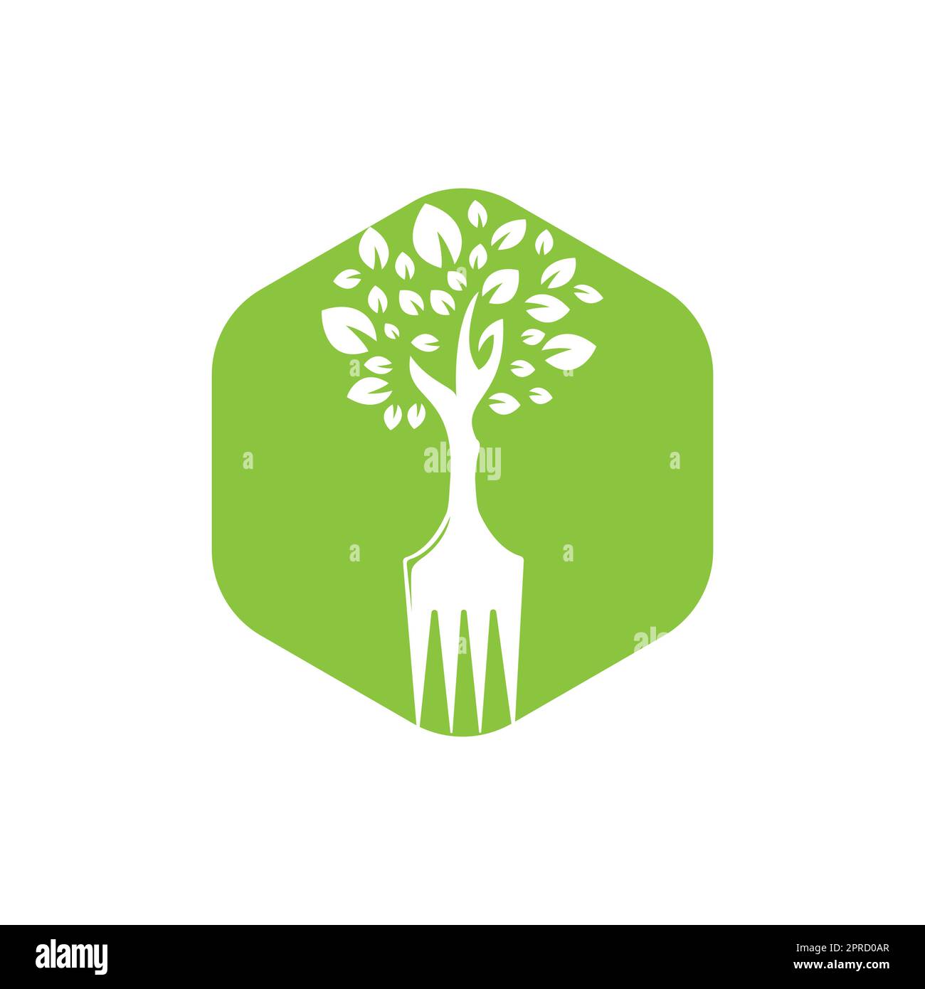 Fork tree vector logo design. Restaurant and farming logo concept Stock ...