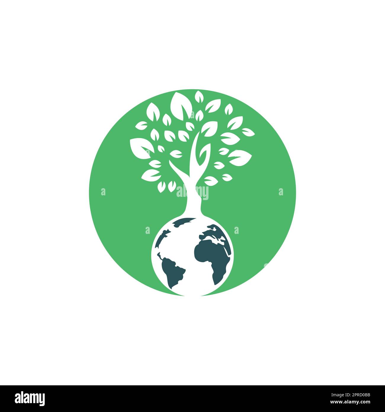 Globe tree vector logo design template. Planet and eco symbol or icon ...