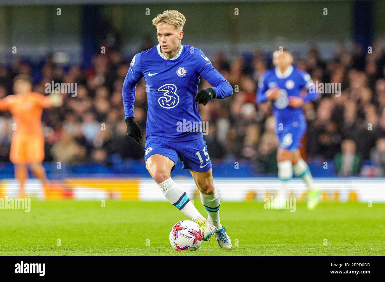 London, England - 26/04/2023, Mykhaylo Mudryk (15) of Chelsea during ...