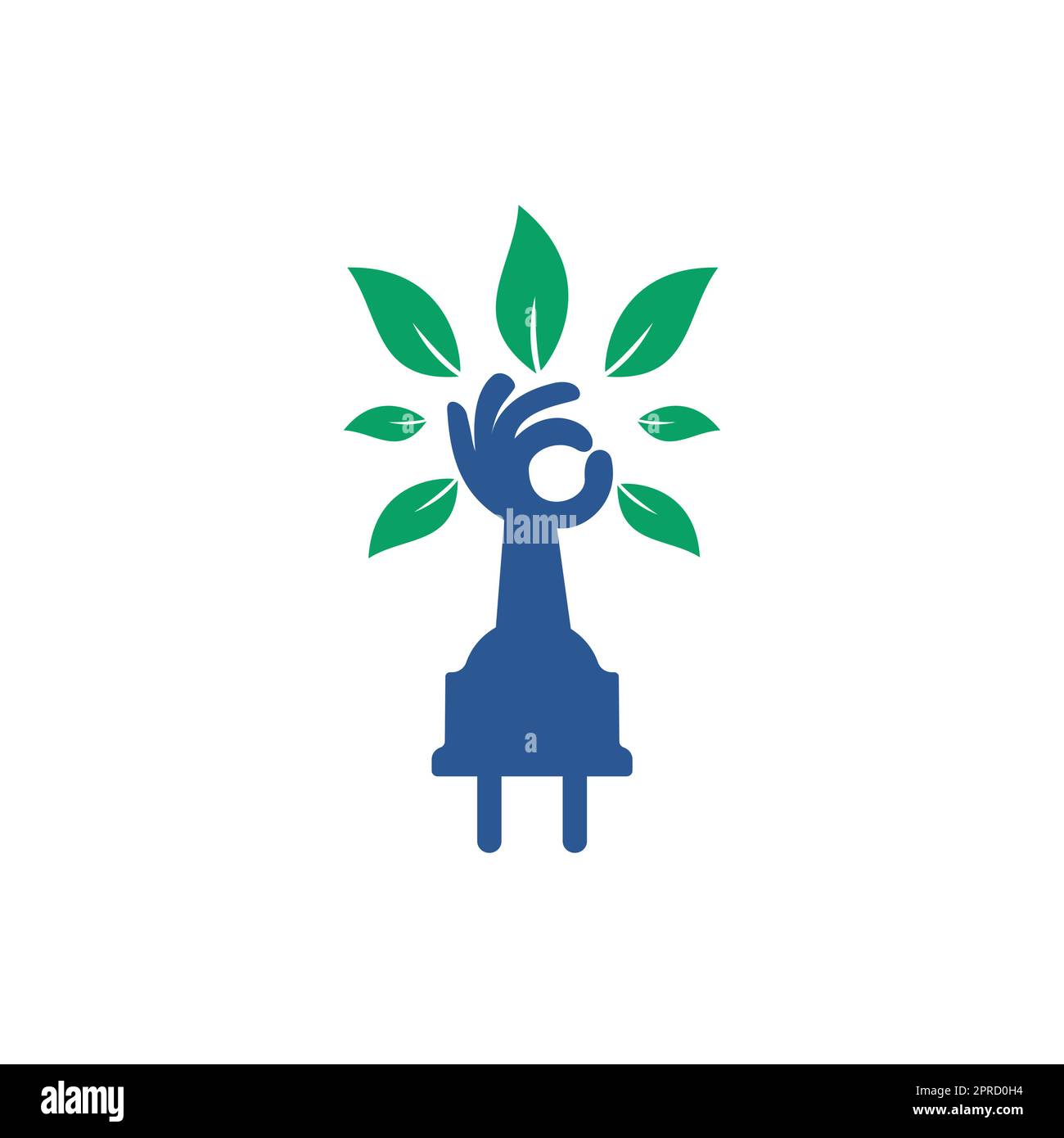 Electric cord and hand tree vector logo design Stock Vector Image & Art ...