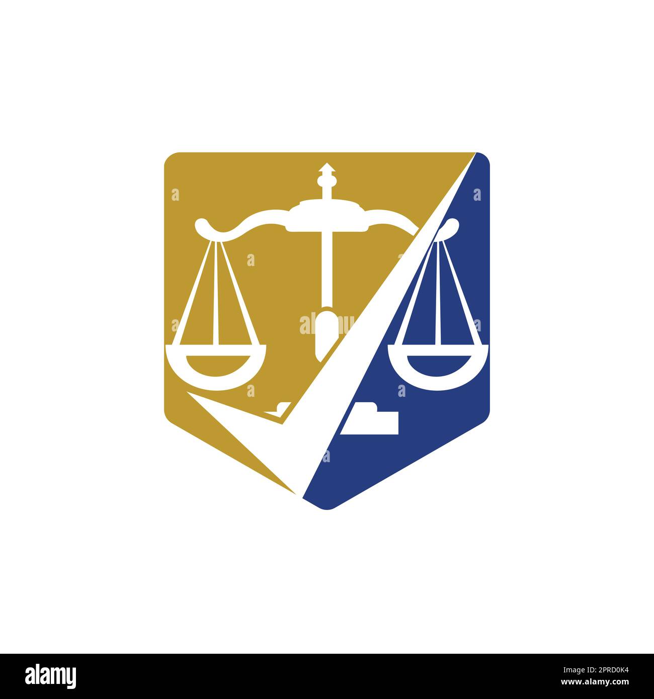 Law firm vector logo design. Law scale with check sign icon vector ...