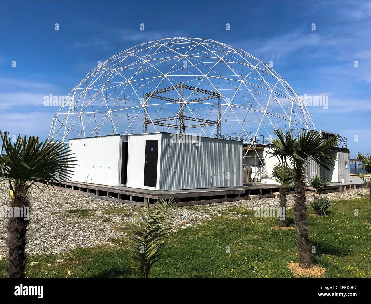 Spherical round abstract construction construction metal white of ...