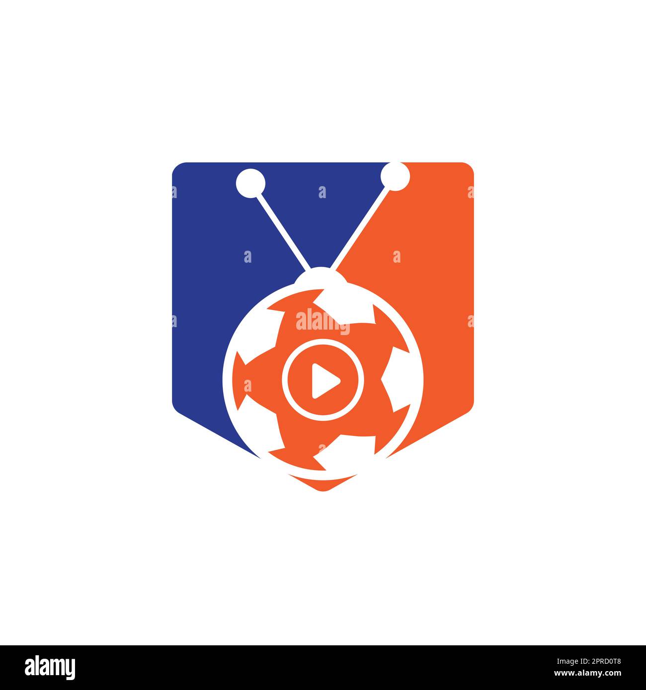 Soccer television vector logo design template. Football tv icon logo ...