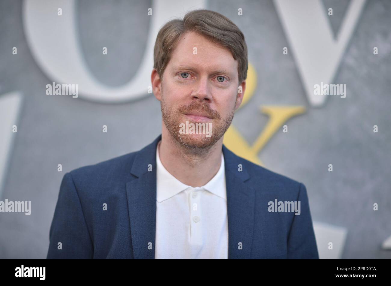 Tim Baltz arrives at the premiere of "Love and Death" on Wednesday ...