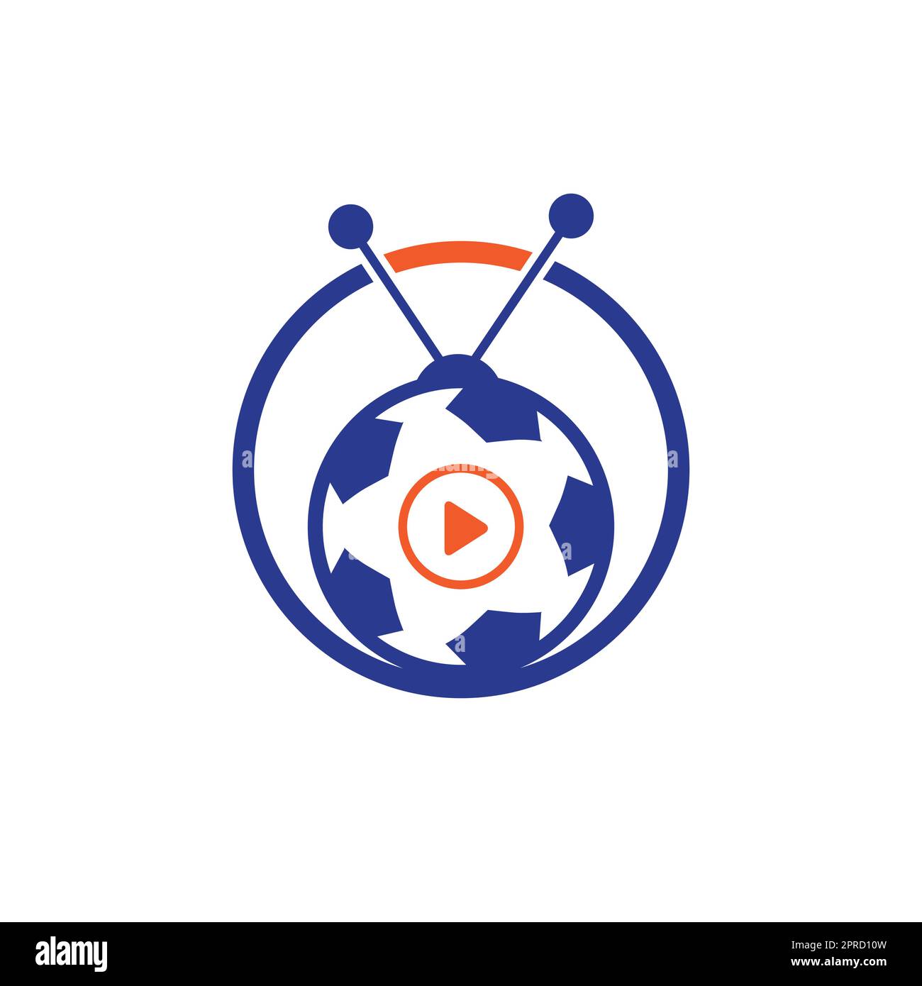 Soccer television vector logo design template. Football tv icon logo ...