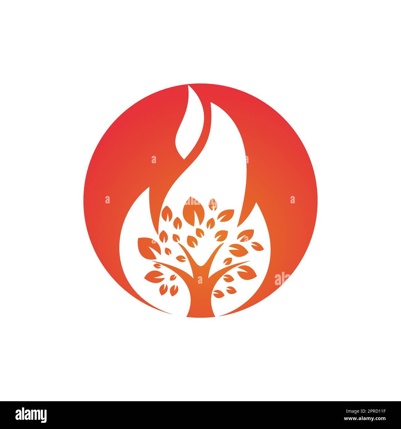 Fire Tree vector logo design template Stock Vector Image & Art - Alamy