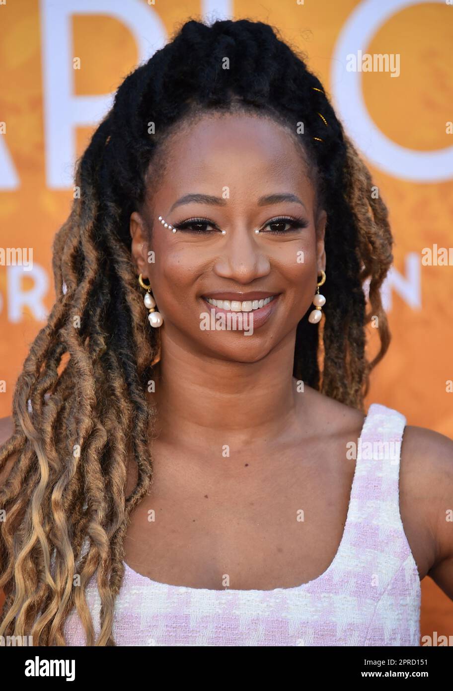 Monique Coleman arrives at the Los Angeles premiere of "Queen Charlotte ...