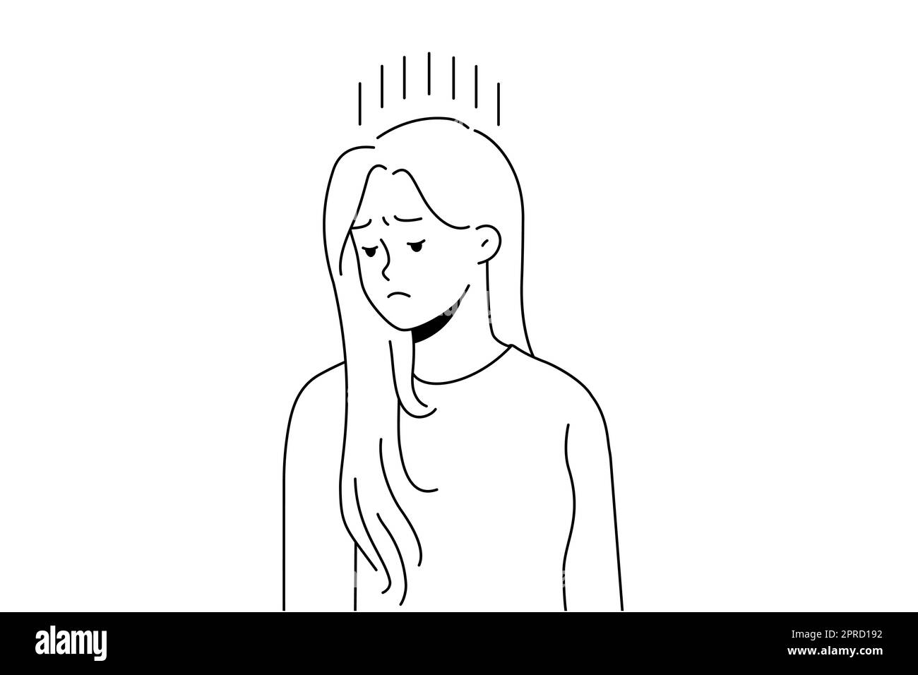 Female depression Black and White Stock Photos & Images - Alamy