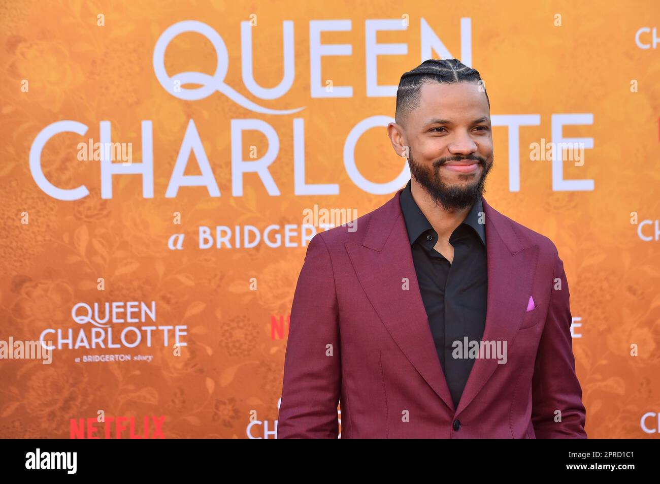 Tunji Kasim arrives at the Los Angeles premiere of "Queen Charlotte: A ...