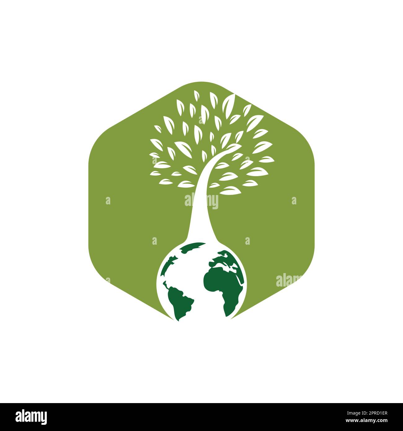 Globe tree vector logo design template. Planet and eco symbol or icon ...