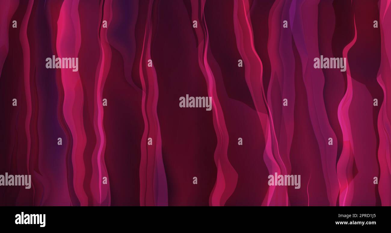 Bright glowing beautiful iridescent red ruby translucent lines waves ...