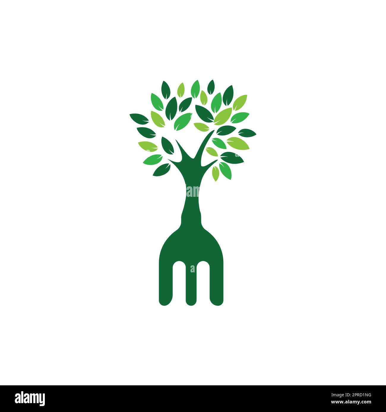 Fork tree vector logo design. Restaurant and farming logo concept Stock ...