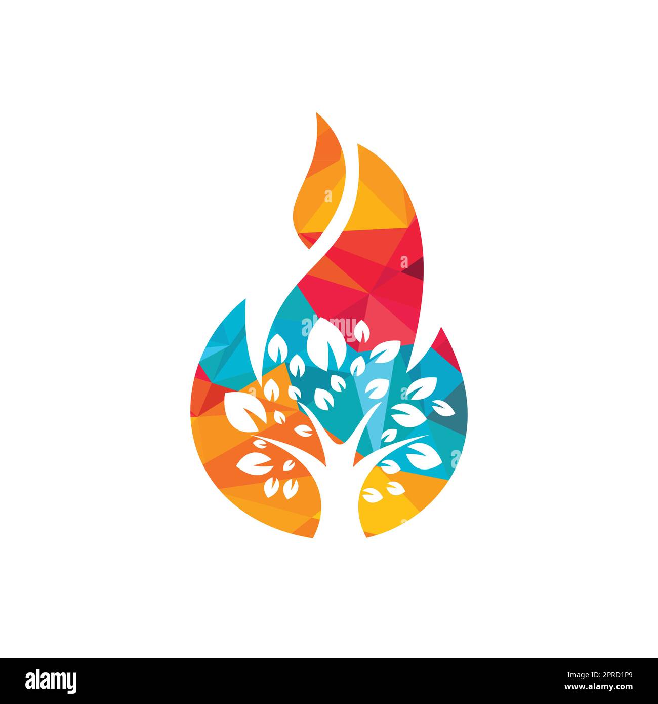 Fire Tree vector logo design template Stock Vector Image & Art - Alamy