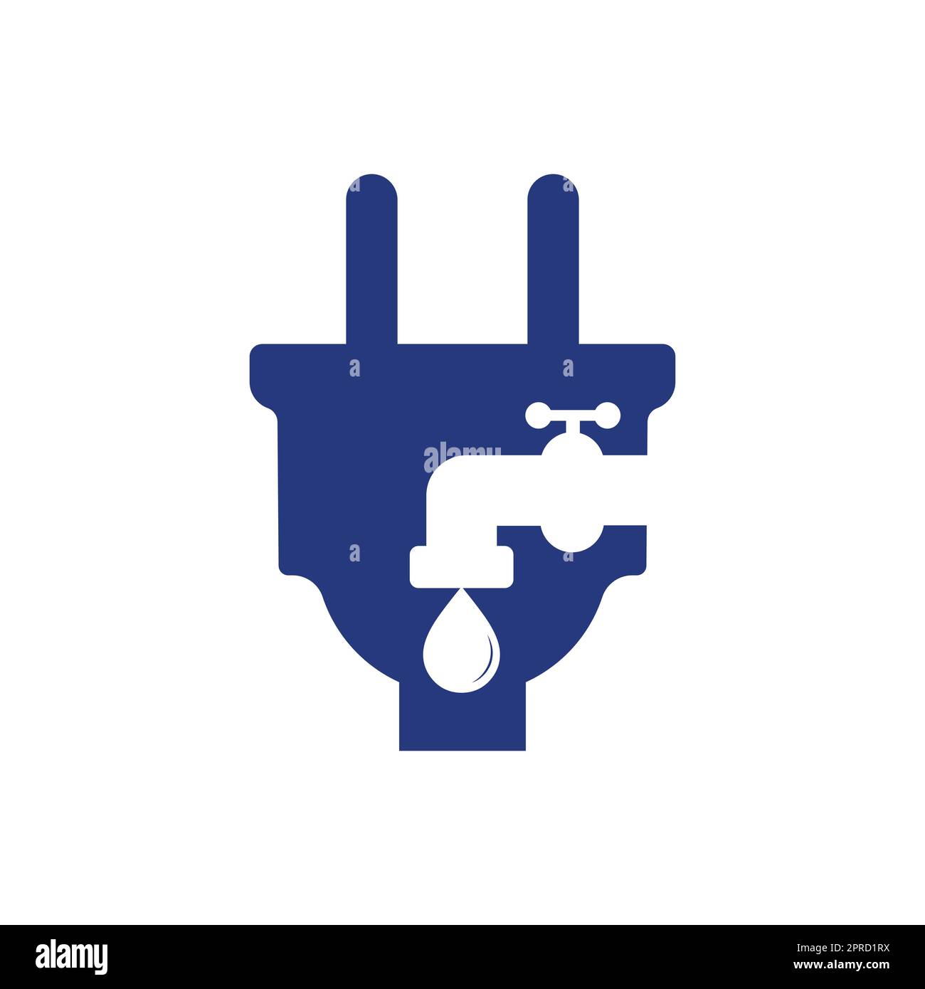 Plumbing and electric service logo design. Cord with water faucet icon ...