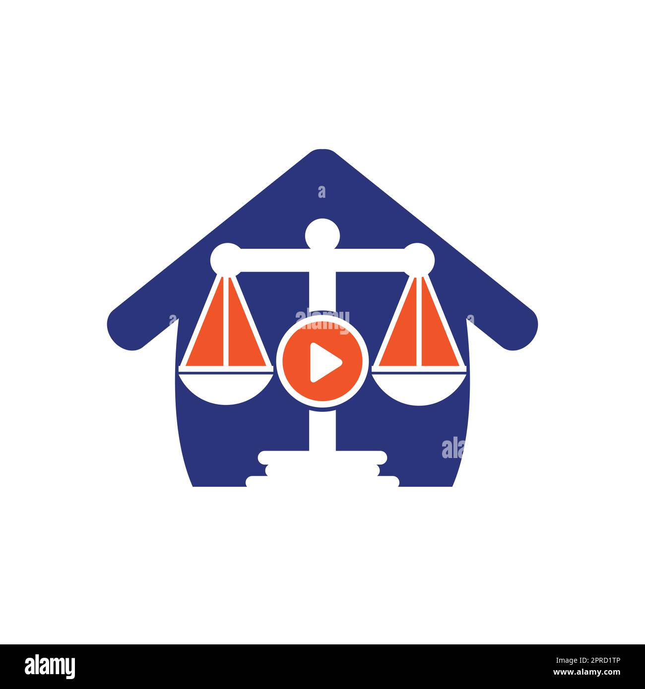 Creative play media law firm vector logo design. Scales and record with ...