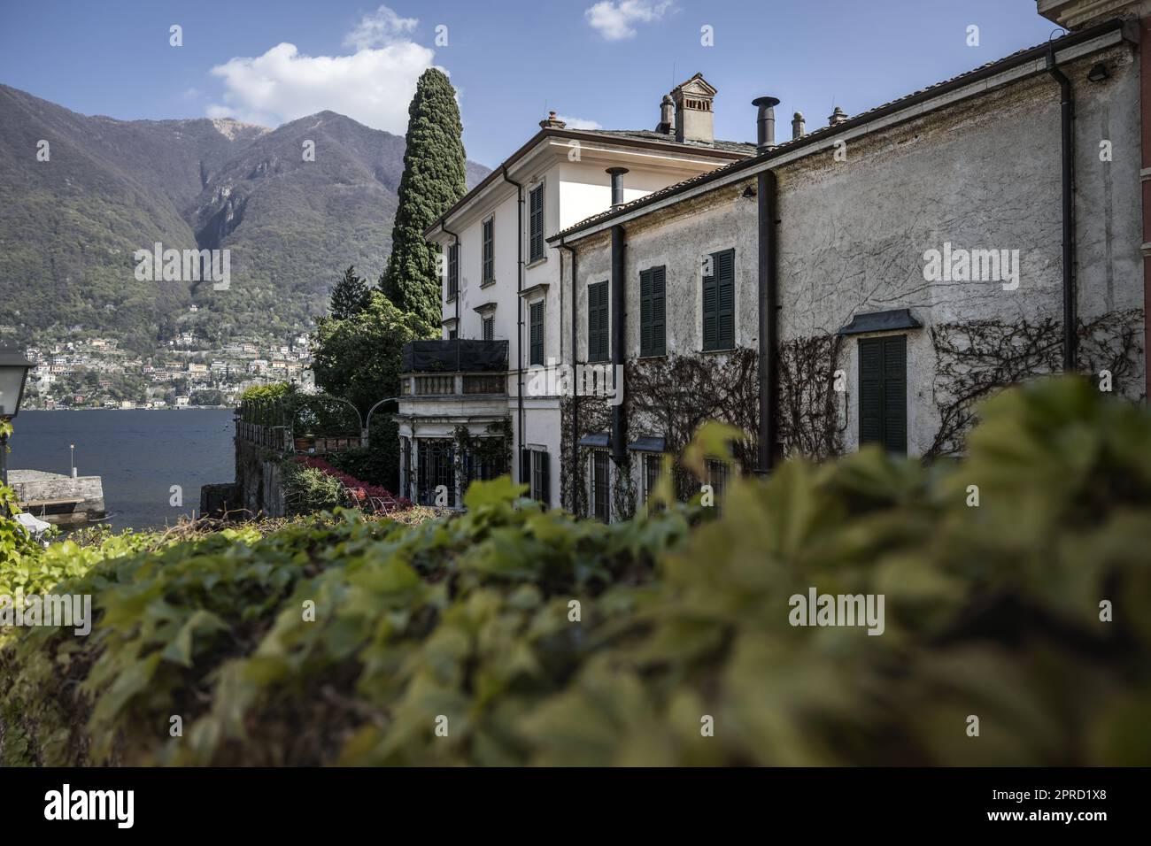 Actor George Clooney's home, Villa L'Oleandra, in Laglio, Lake Como ...