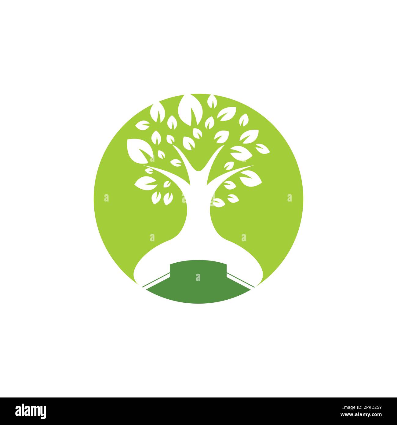 Nature call vector logo design. Handset tree icon design template Stock ...