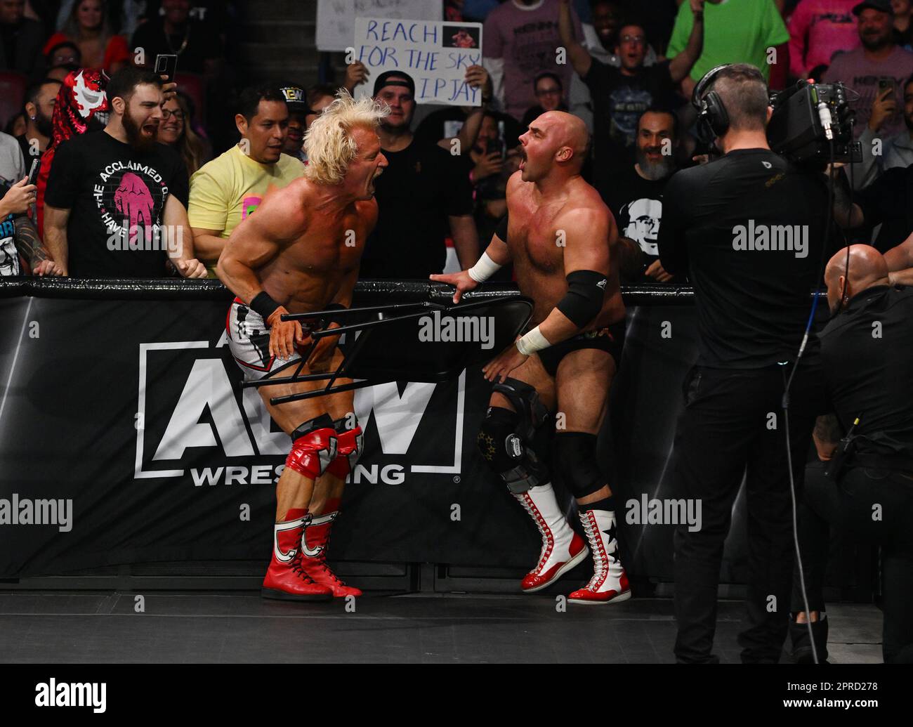 Sunrise FL, USA. 26th Apr, 2023. Dax Harwood Vs Jeff Jarrett during The AEW Wrestling Dynamite ...